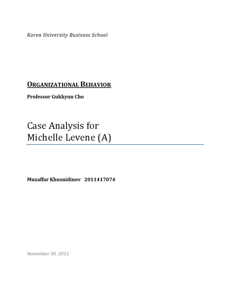 Michelle Levene's Career Dilemma | PDF | Decision Making | Social ...