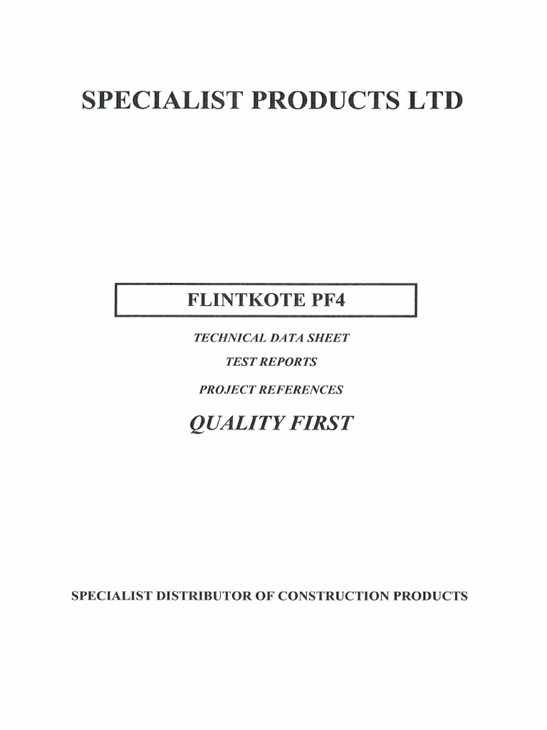 Flintkote PF-4 Submission | PDF