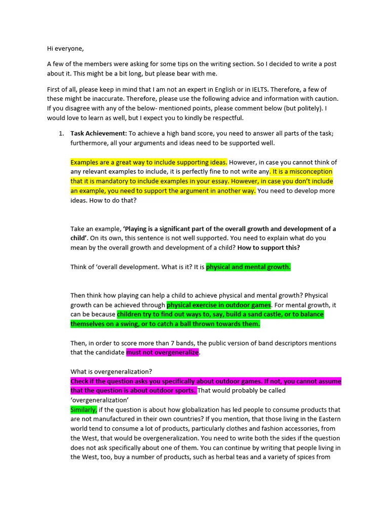 Tips For Writing Section | PDF | Comma | Sentence (Linguistics)