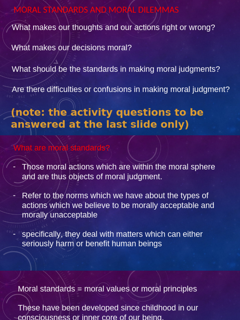 Topic 4 Moral Standards and Dilemmas | PDF | Morality | Utilitarianism