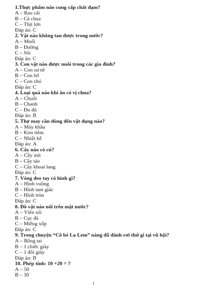 câu hỏi RCV | PDF