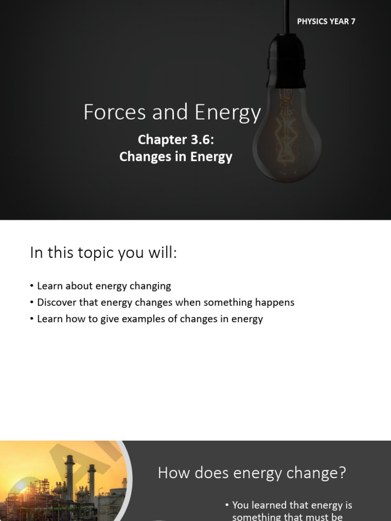 Understanding Energy Changes | PDF | Power Station | Physical Phenomena