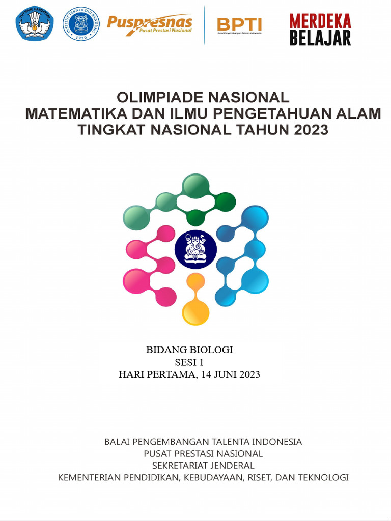 Tes Biologi ONMIPA-PT 2023 Hari 1 | PDF
