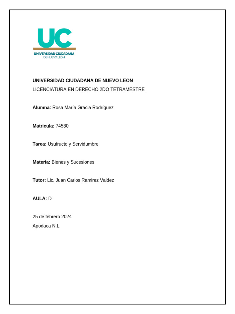 Articulos Usufructo y Servidumbre RMG | PDF