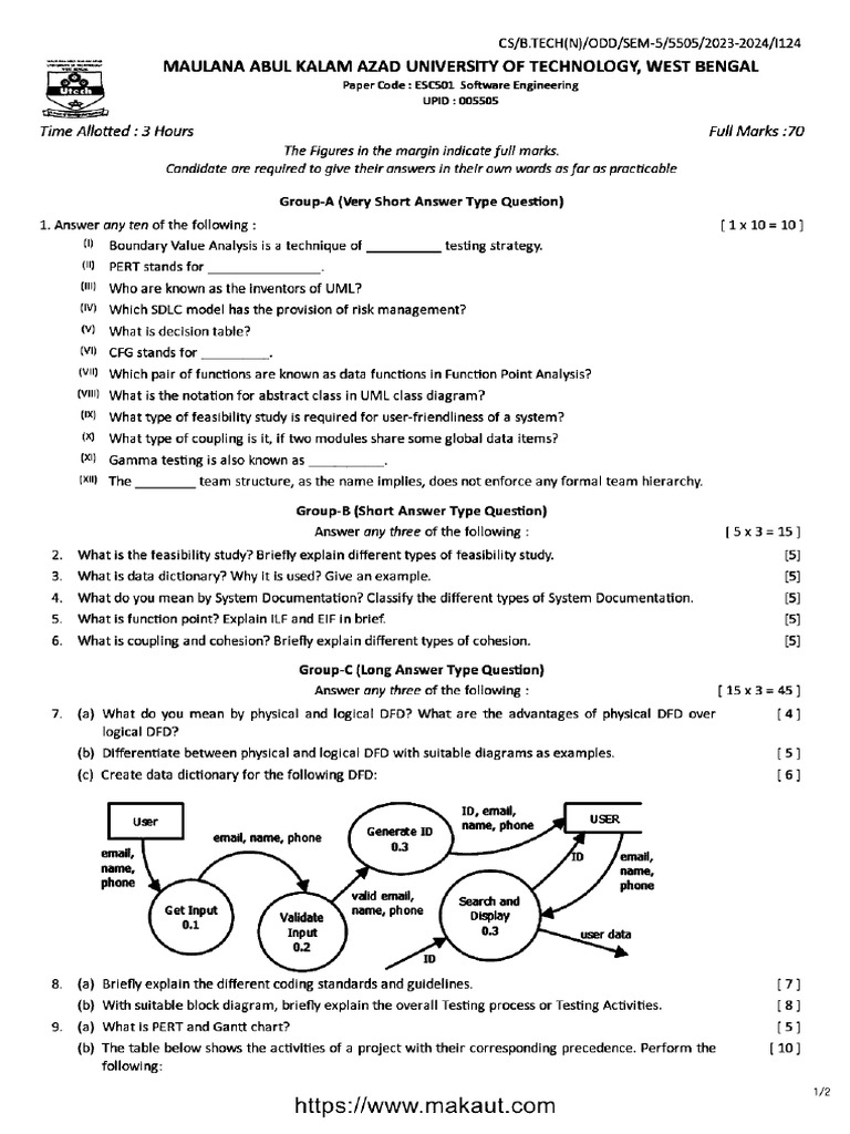 Software Engineering 5th Sem 2023 2024 | PDF