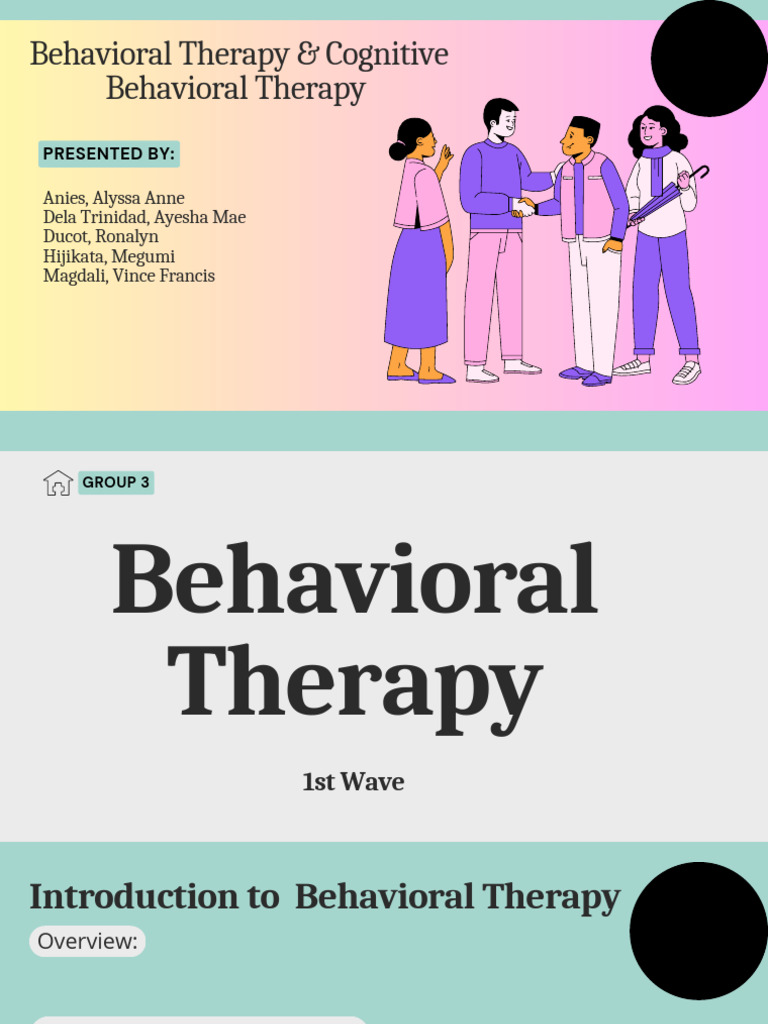 Group 3-CBT& Behavioral Therapy | PDF | Cognitive Behavioral Therapy ...