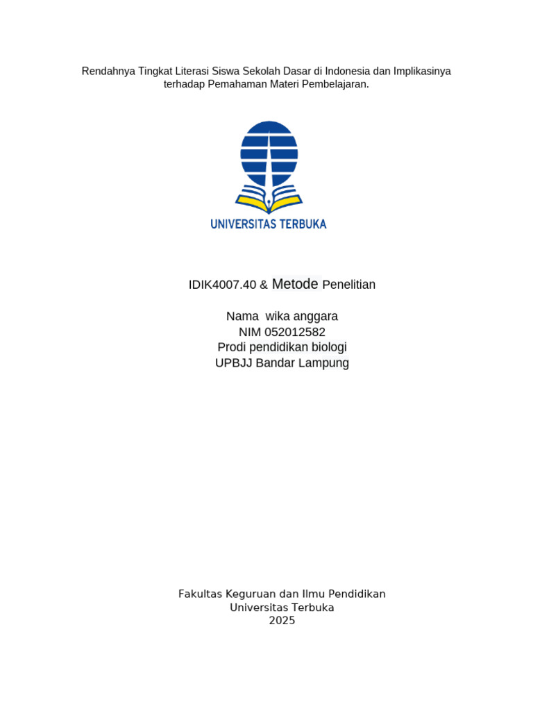 Tugas 2 Metode Penelitian | PDF