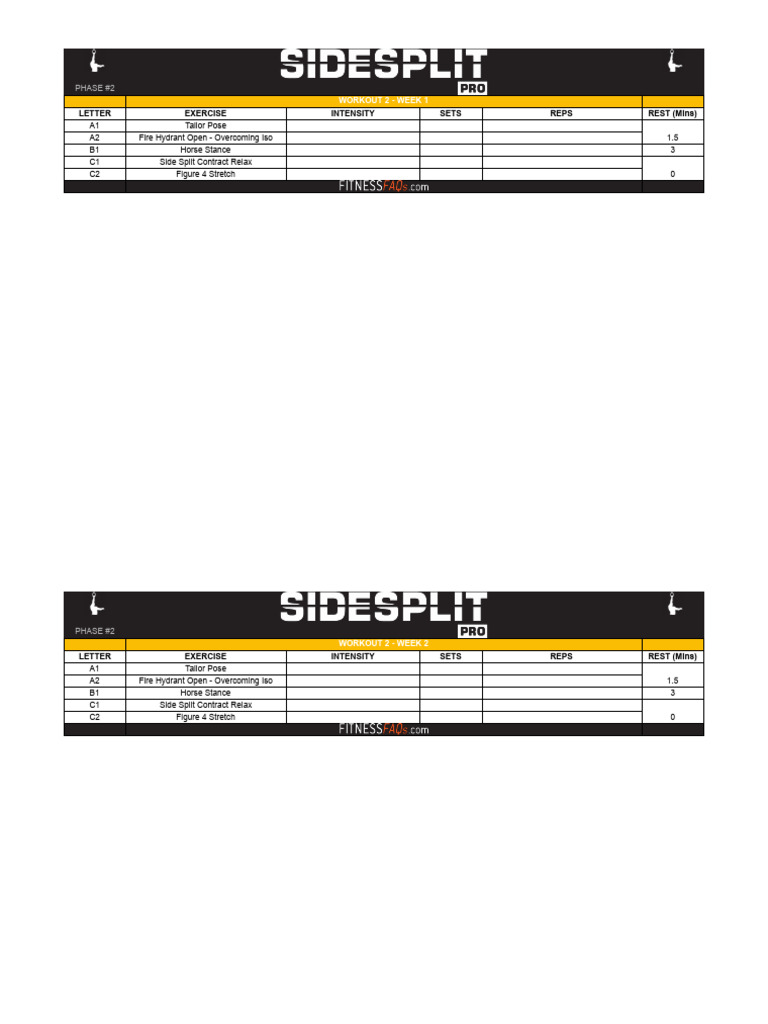 Phase #2 - Workout 2 (TRACKING) | PDF | Physical Fitness | Physical Exercise