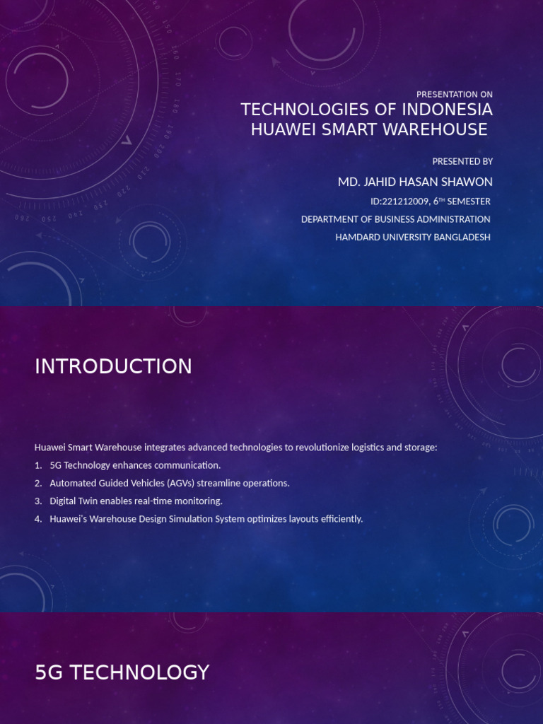 Presentation - Huawei Smart Warehouse | PDF