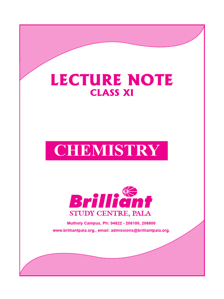 Lecture Note - Chemistry First Year | PDF | Atomic Nucleus | Mole (Unit)