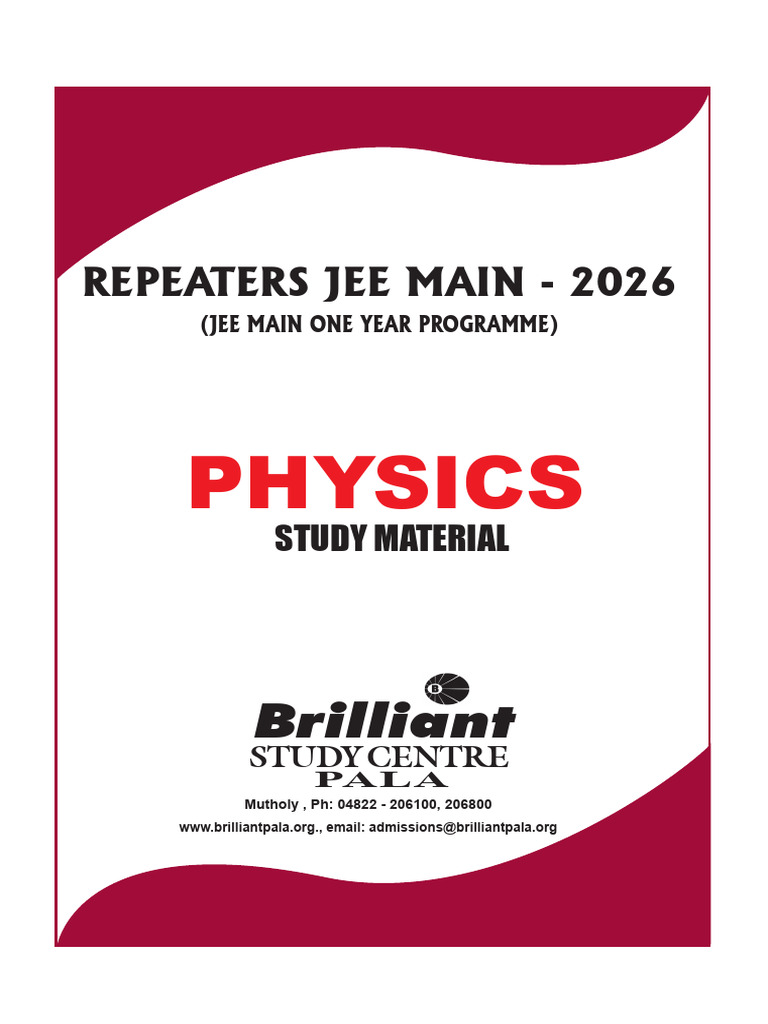 Ft-26 -Jeemain Physics- Class Note | PDF | International System Of ...