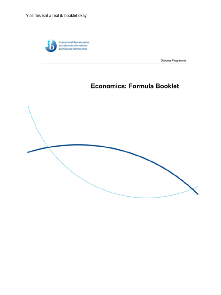 Economics Formula Booklet | PDF | Gross Domestic Product | Demand