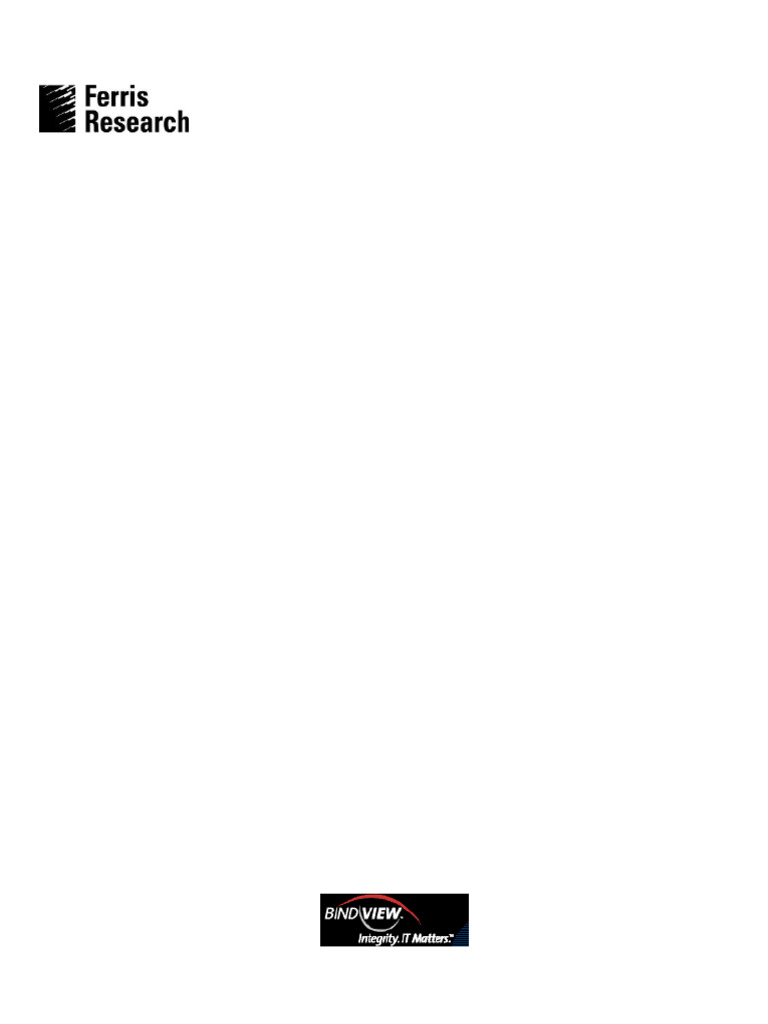 Ferris Research | PDF | Windows 2000 | Microsoft Exchange Server