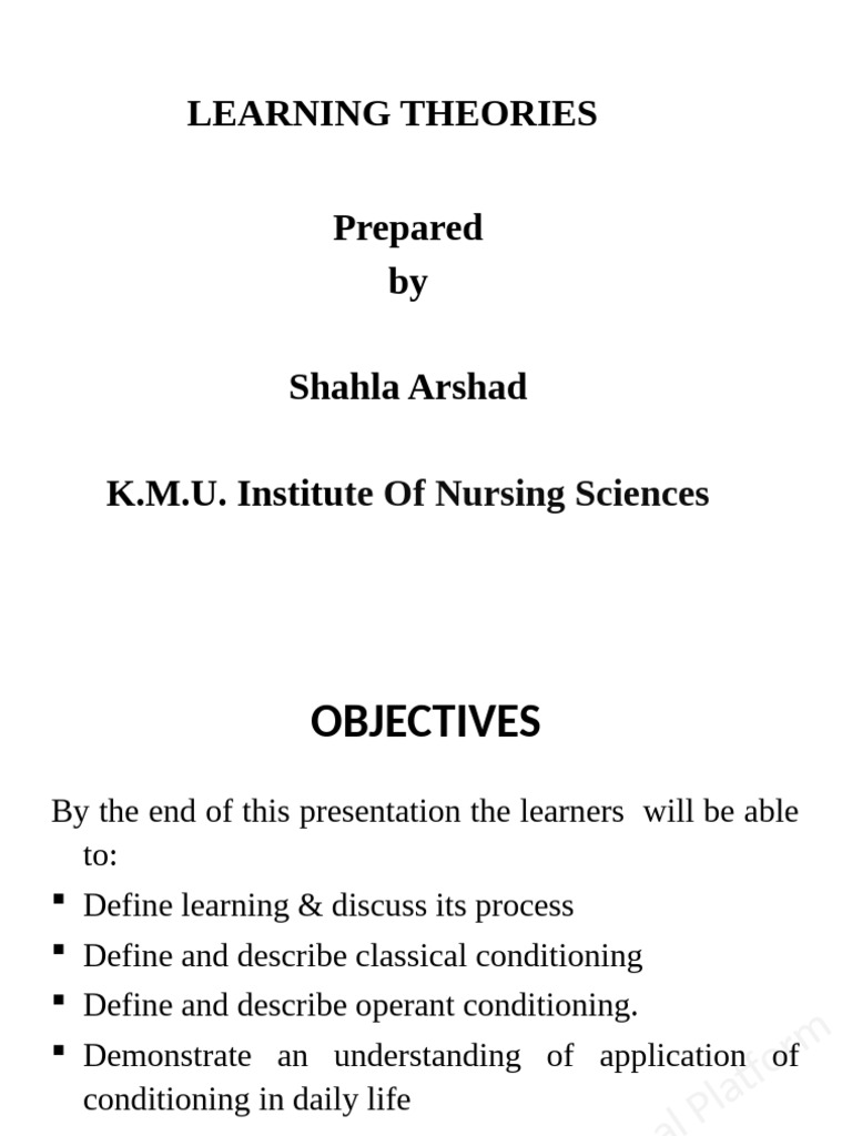 Unit 11 Learning Theories, Educational Platform | PDF | Classical ...