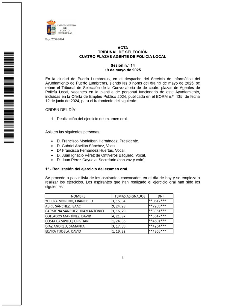 Acta-14---19-de-mayo-de-2025_981033 | PDF | Gobierno