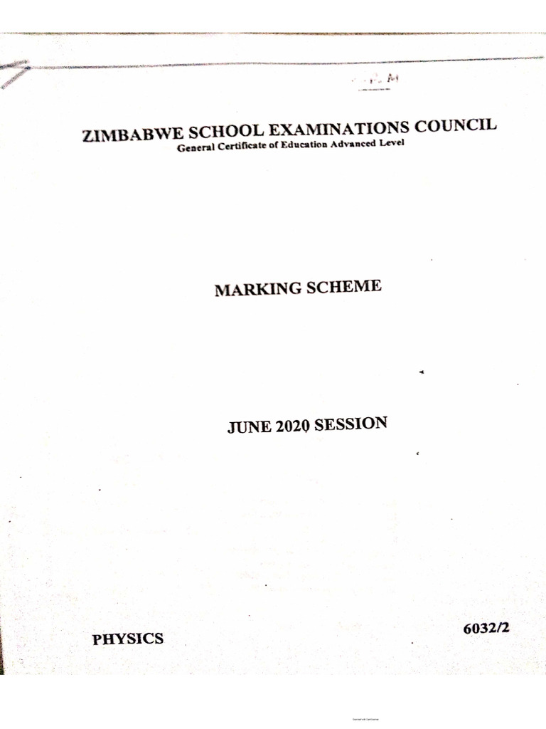 June 2020 P2 Marking Scheme | PDF