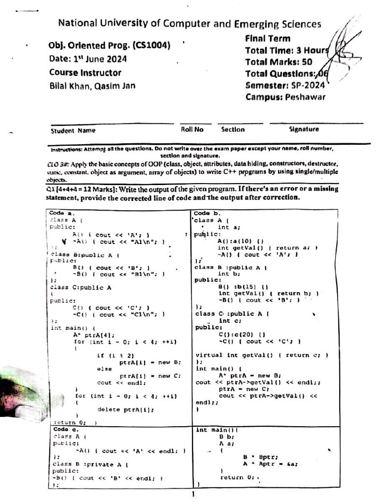 Past Papers Opps | PDF