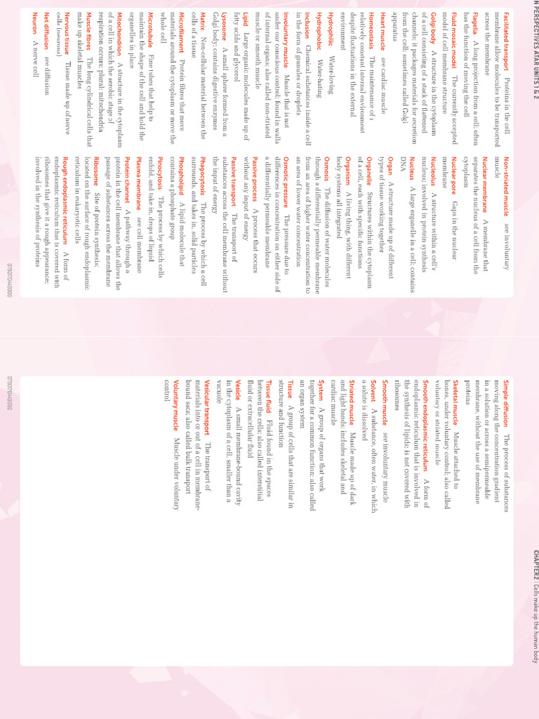 Human Biology Atar Year 11 | PDF