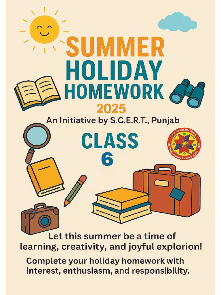 6 - Summer Holiday Homework 2025 | PDF