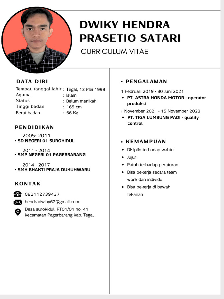 CV Baru Tio | PDF