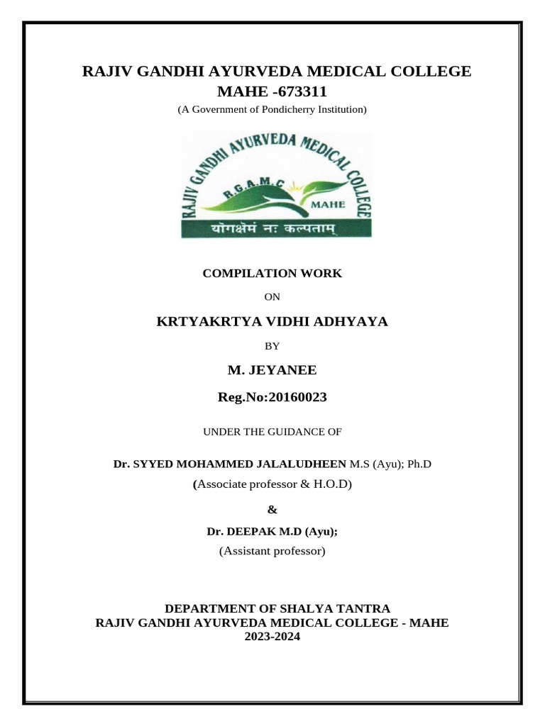 Shalya Compilation Front | PDF | Academia | Higher Education