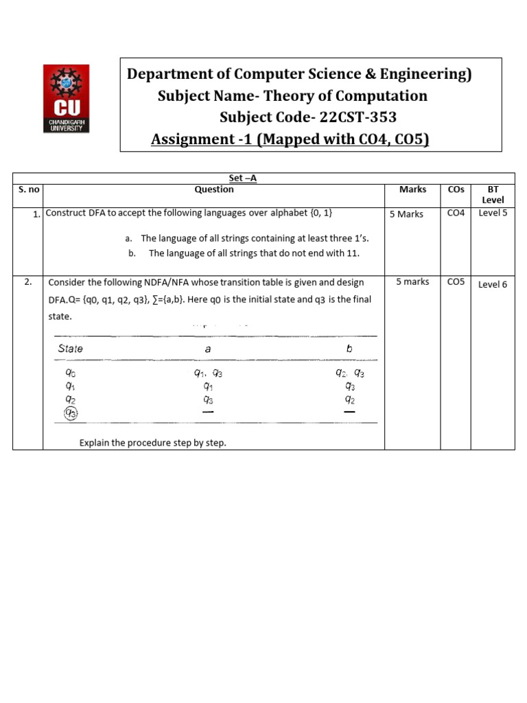 TOC All Merged Assignments | PDF | Theory Of Computation | Theoretical Computer Science