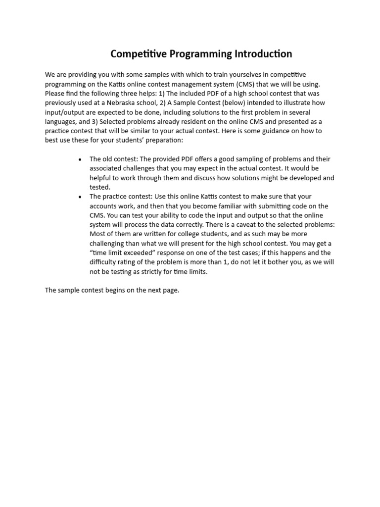 Competitive Programming Introduction | PDF | Command Line Interface | Integer (Computer Science)