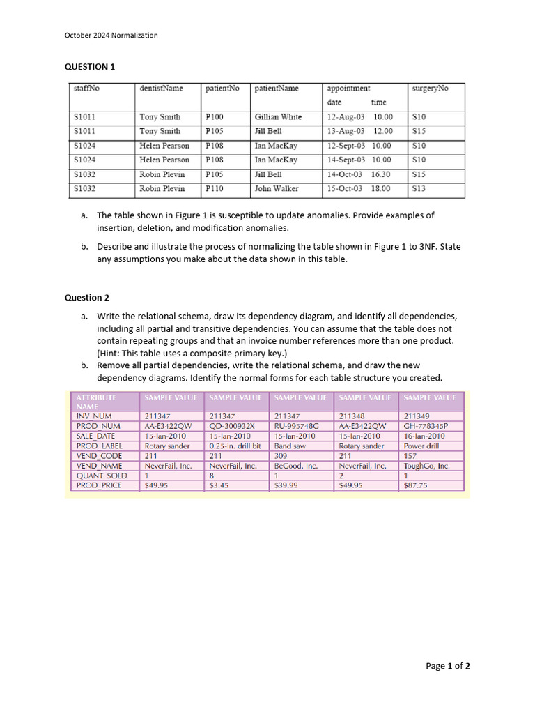 Tutorial Normalisation | PDF