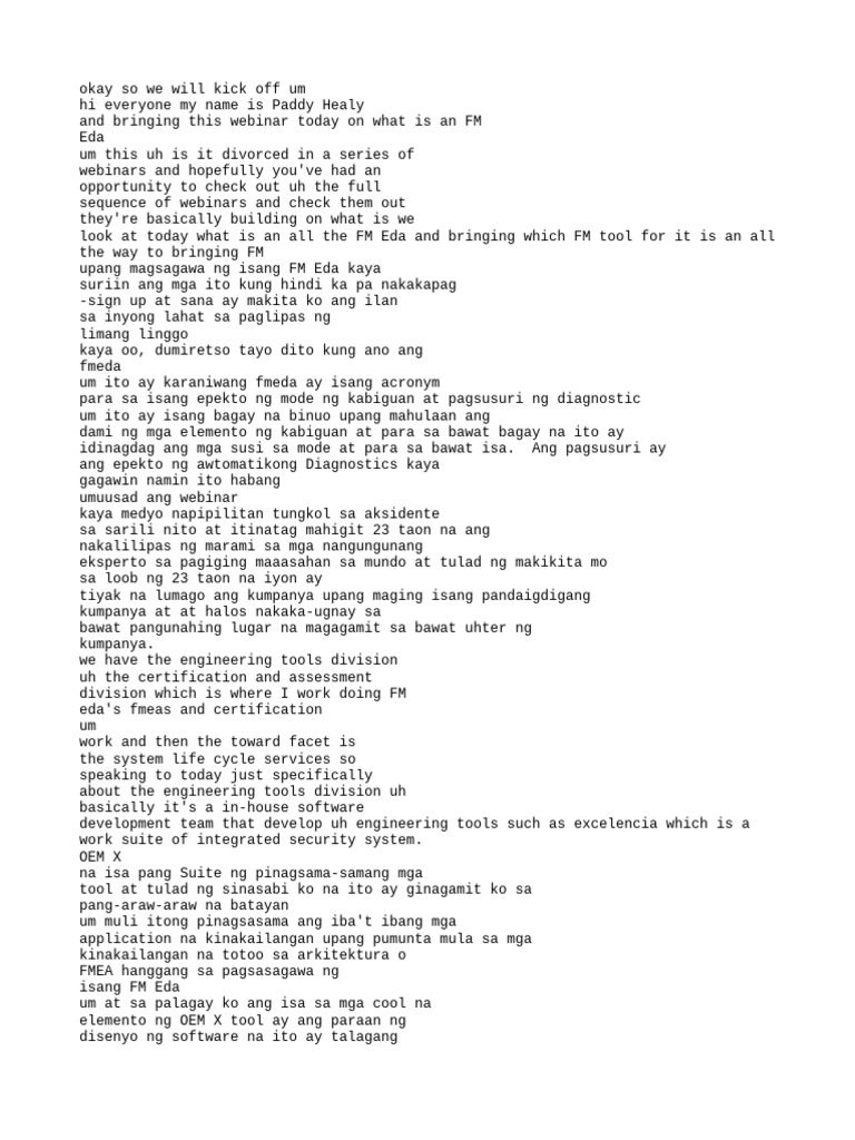 (Filipino) FMEDA Webinar Series - 01 - What Is An FMEDA - (DownSub ...