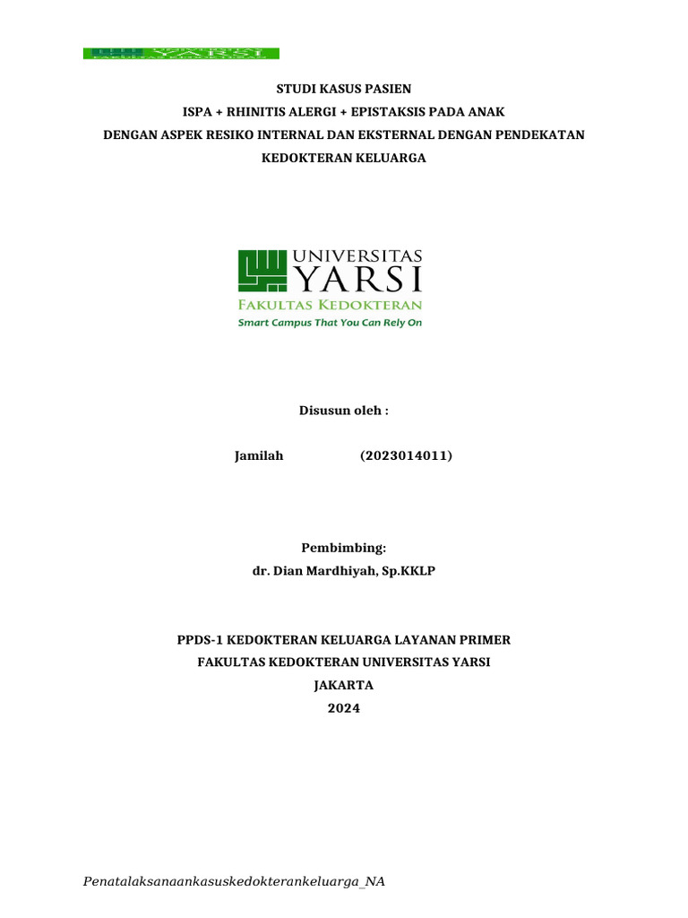 DR - Jamilah Kasus Ispa+Rhinitis+Epistaksis | PDF