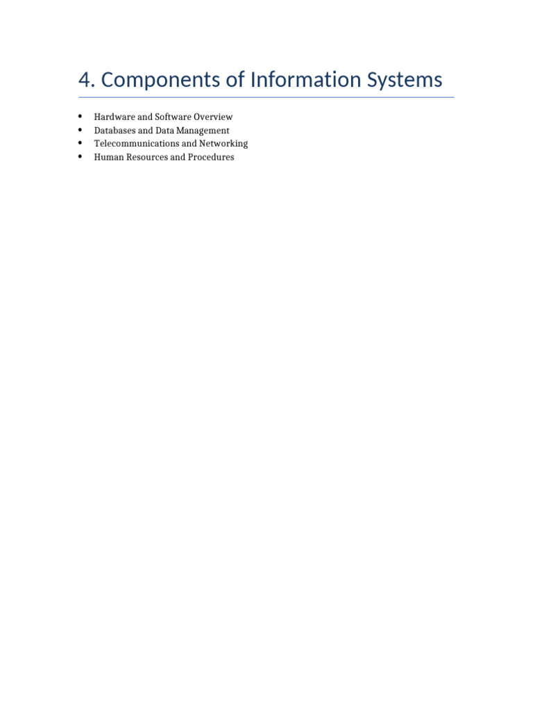 Components of Information Systems | PDF