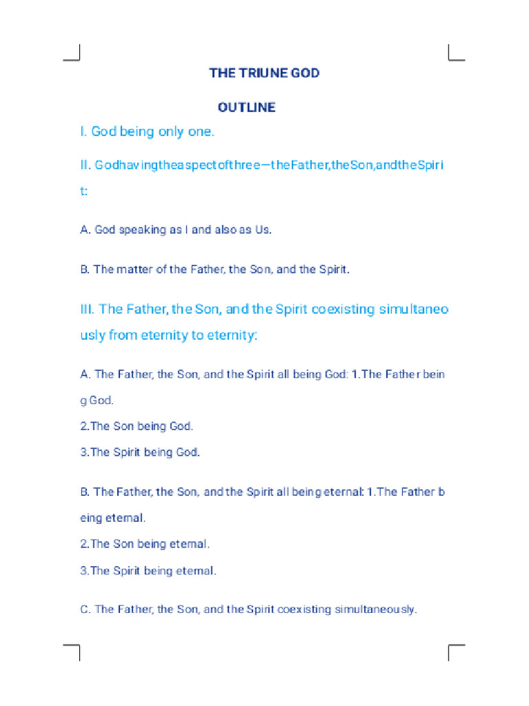 The Triune God - Phoenix | PDF