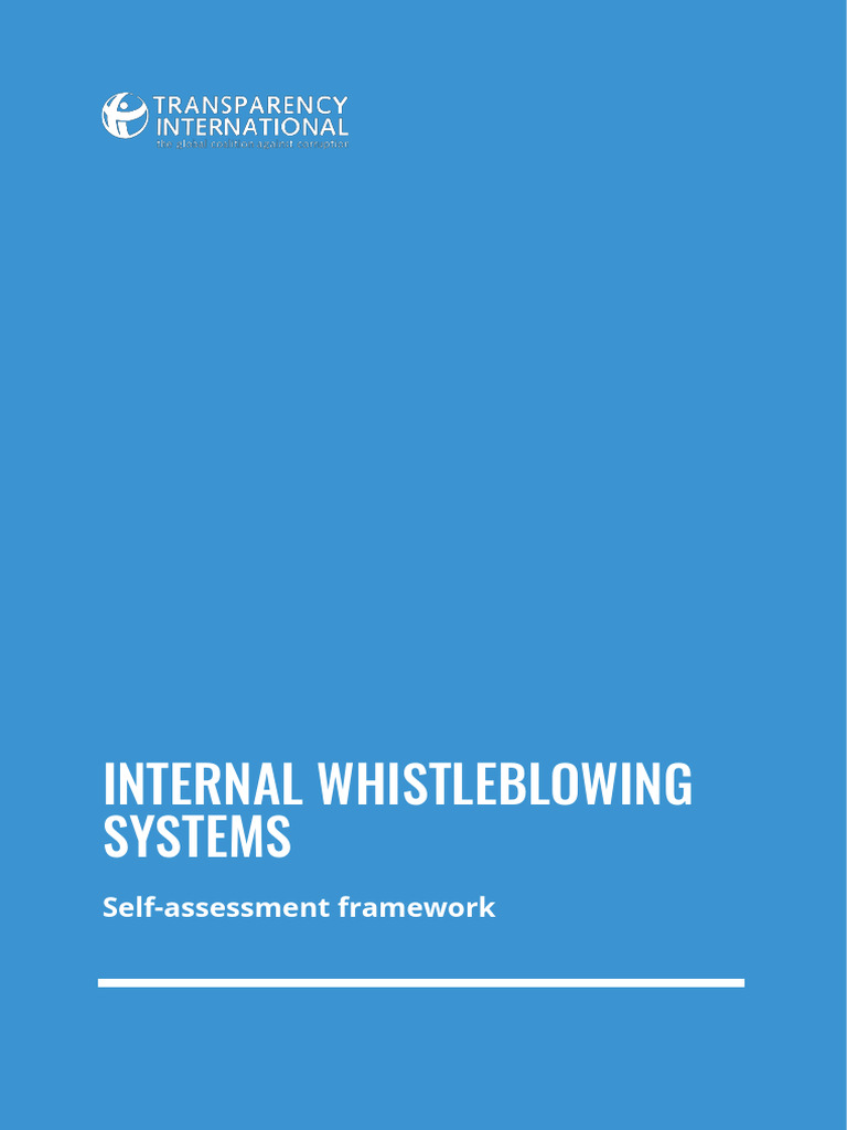 Internal Whistleblowing Systems | PDF | Governance | Corporate Social Responsibility