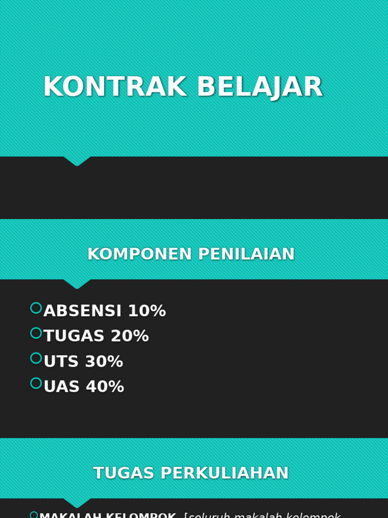 Kontrak Belajar Dan Ketentuan Penulisan Ilneg | PDF