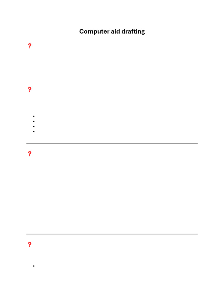 Computer Aid Drafting NOTE - 1 | PDF