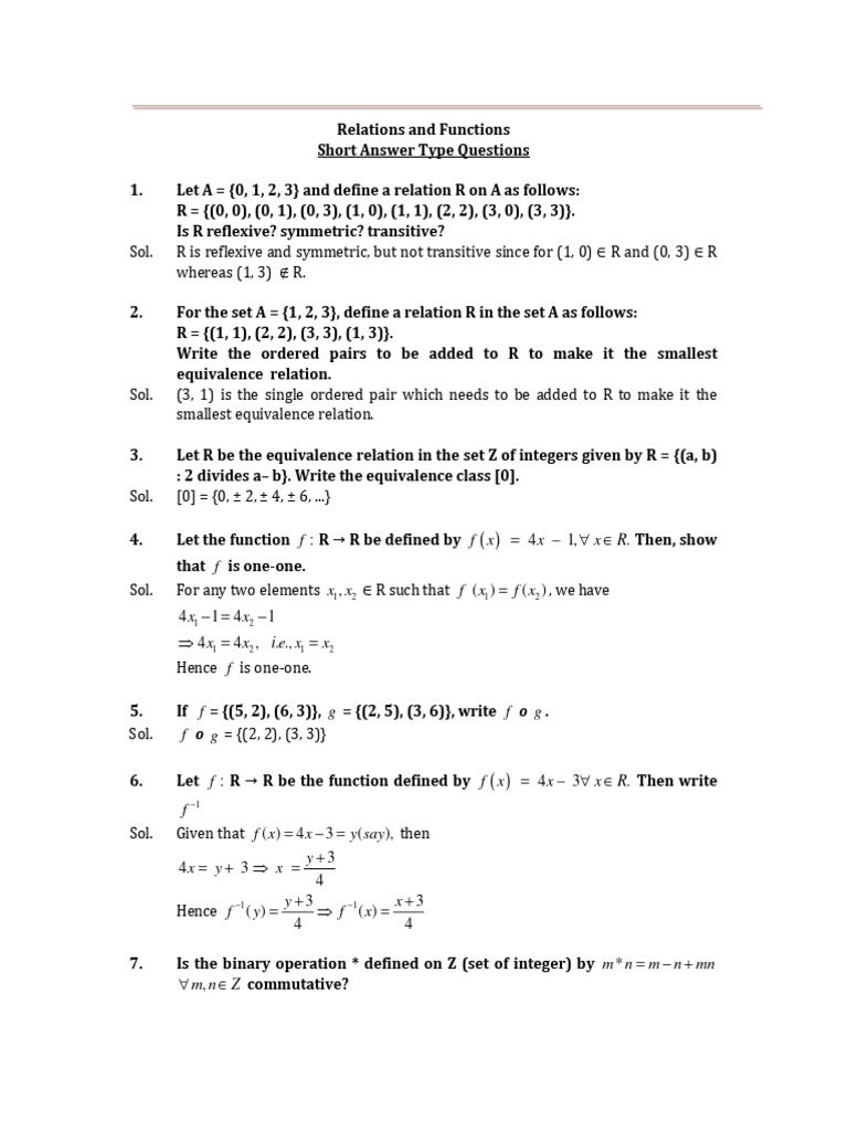 NCERT Mathematics XII Exemplar Solution (NCERT) (Z-Library) | PDF | Function (Mathematics ...