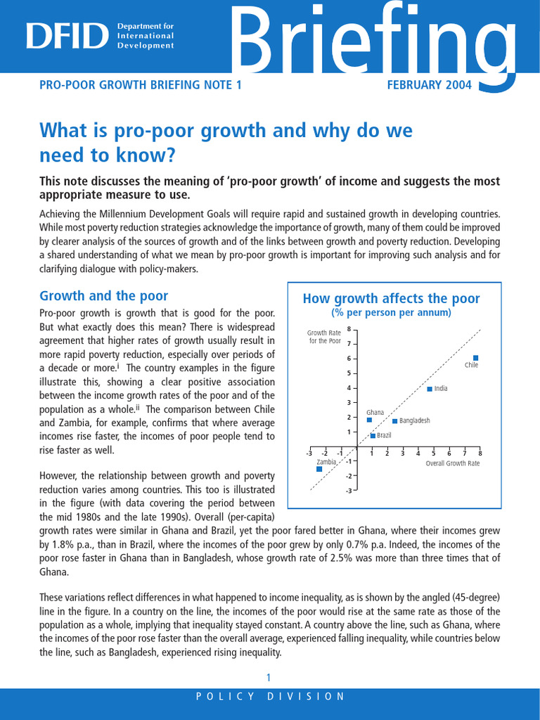 MFG en Paper What Is Pro Poor Growth and Why Do We Need To Know 2004 ...