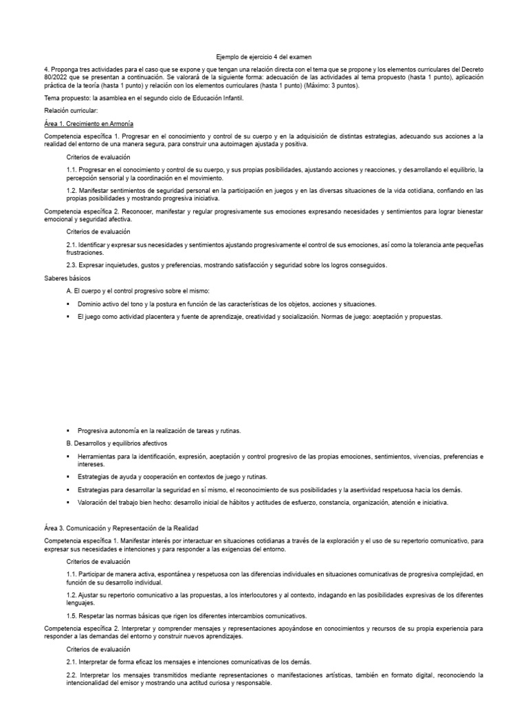 Ejemplo Ejercicio 4 | PDF | Las emociones | Comunicación