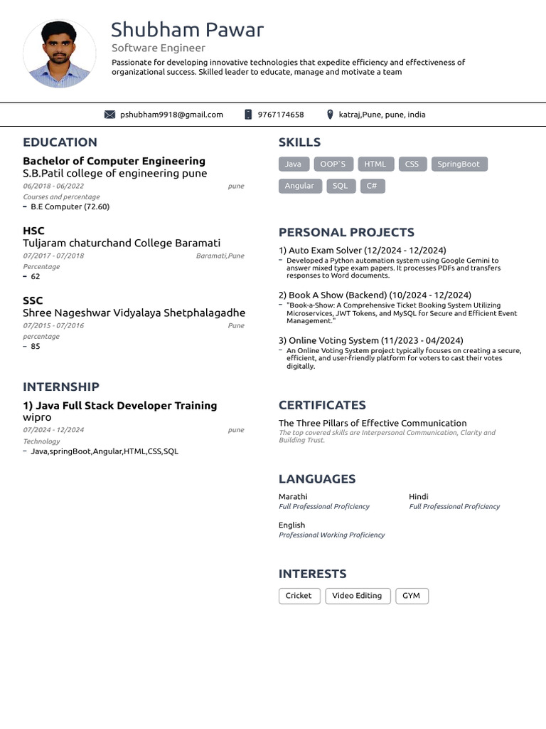 Shubham-Pawar 9767174658 | PDF | Computer Programming | Software Engineering