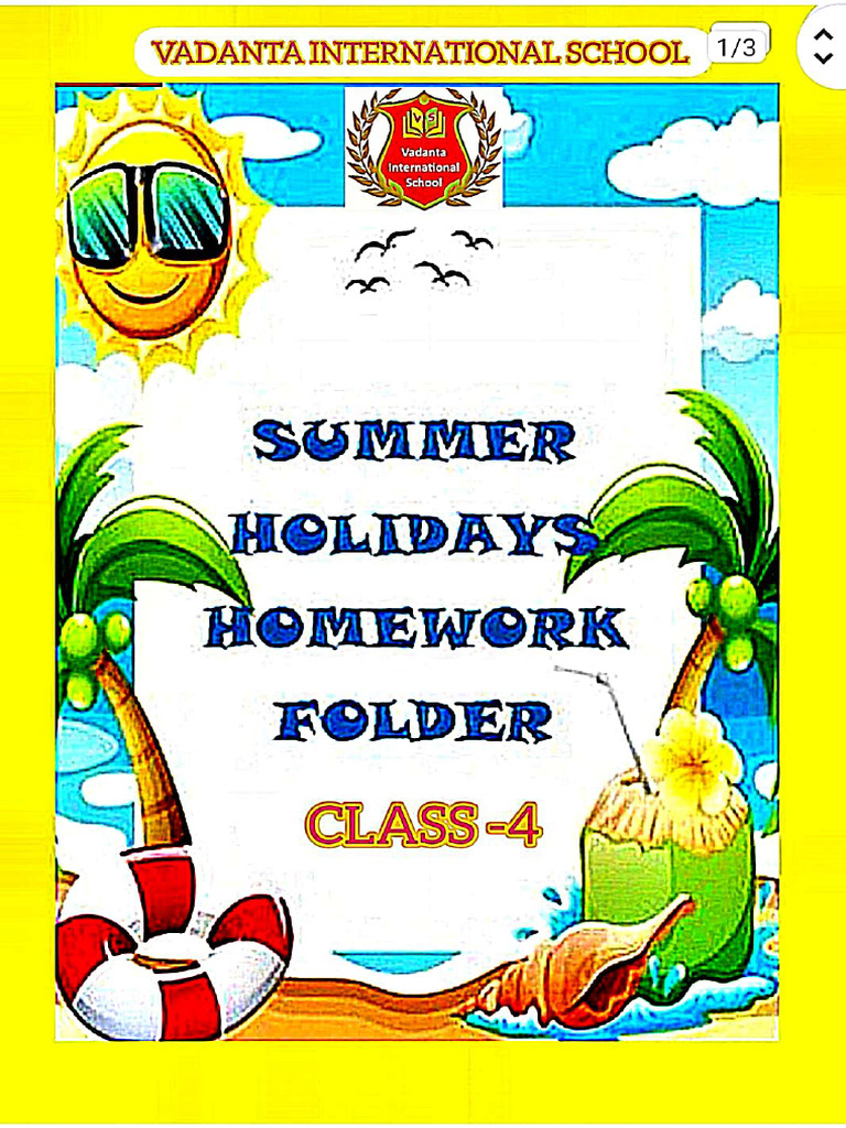 Summer Holiday Work Class-4-1 | PDF