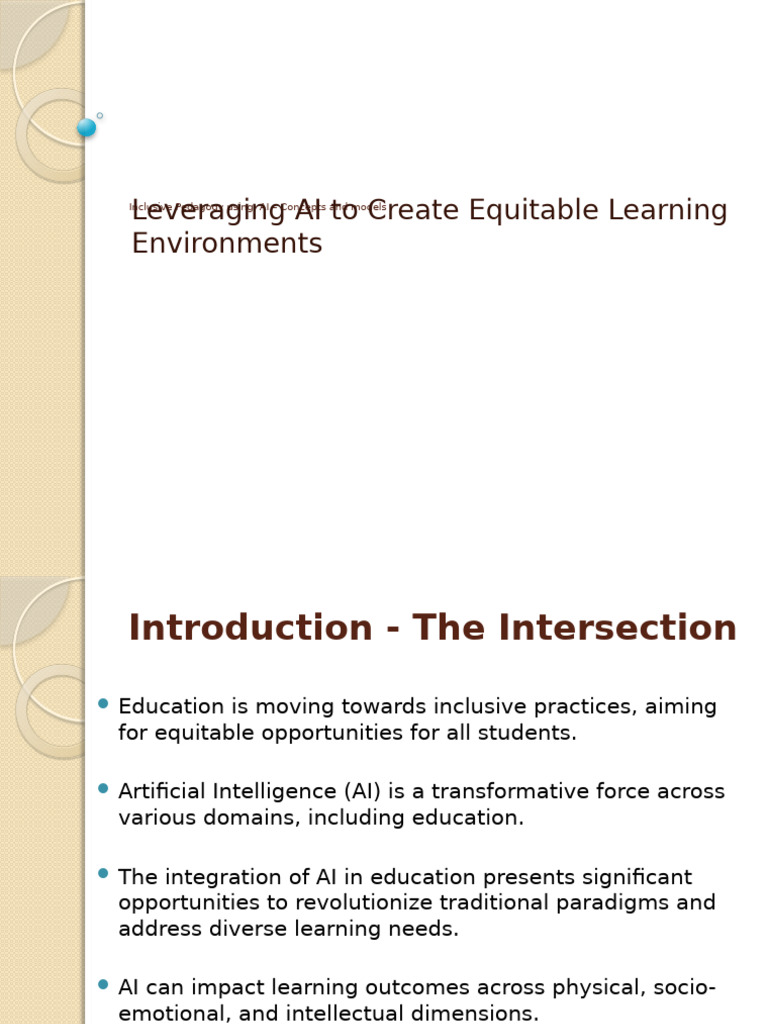 Inclusive Pedagogy and AI | PDF | Constructivism (Philosophy Of Education) | Artificial Intelligence