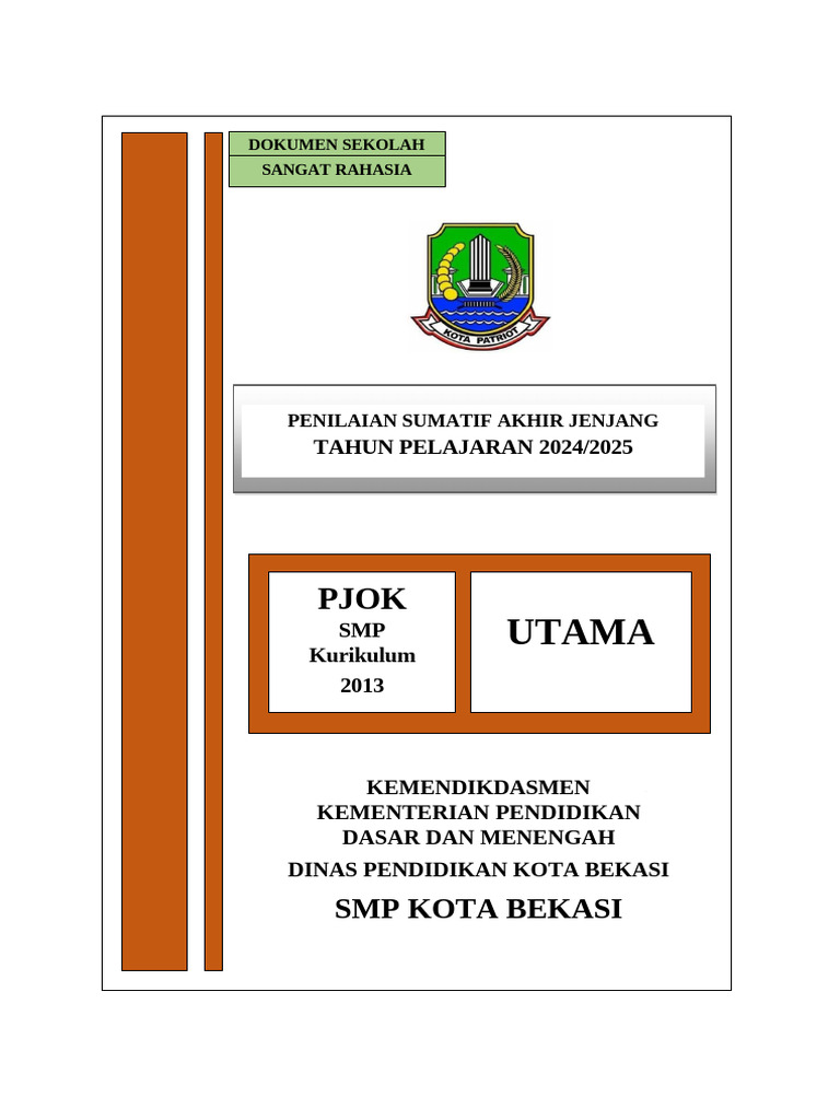 Naskah Soal Pjok Psaj 2025 | PDF