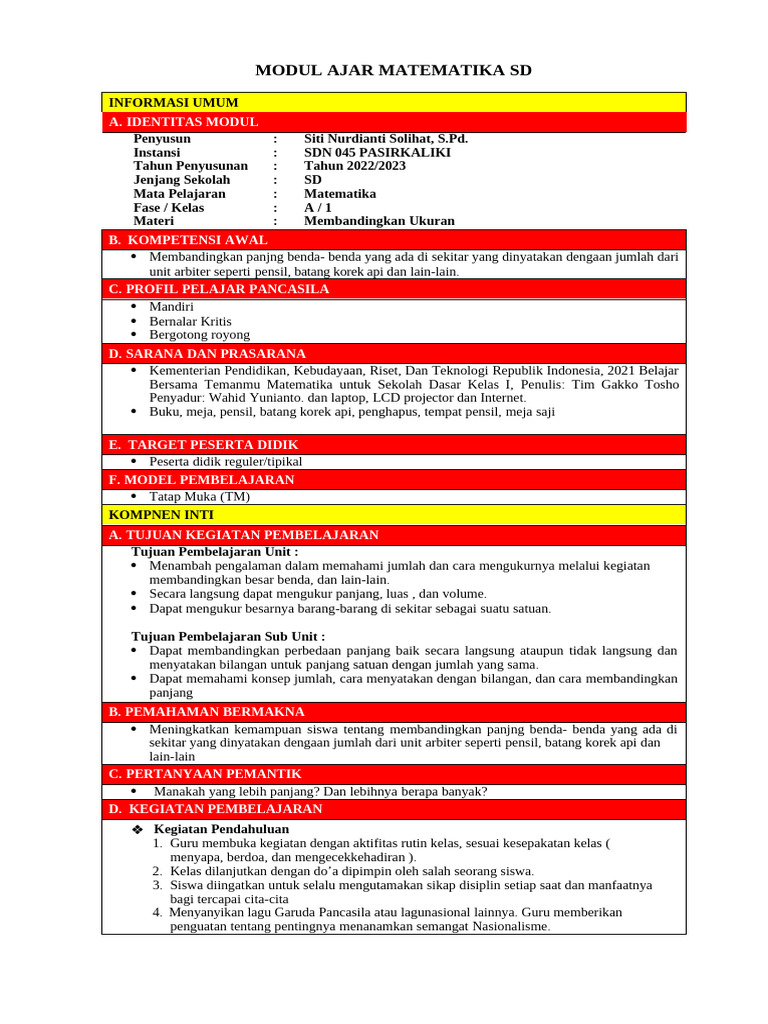 Modul Ajar Supervisi | PDF