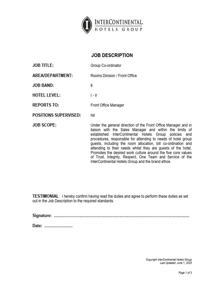 Job Module Group Co-Ordinator | PDF | Occupational Safety And Health ...