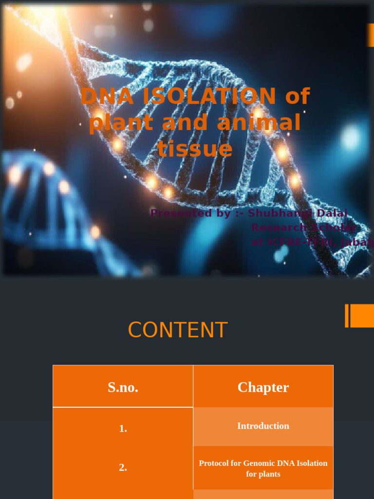 DNA Isolation | PDF | Dna | Dna Sequencing