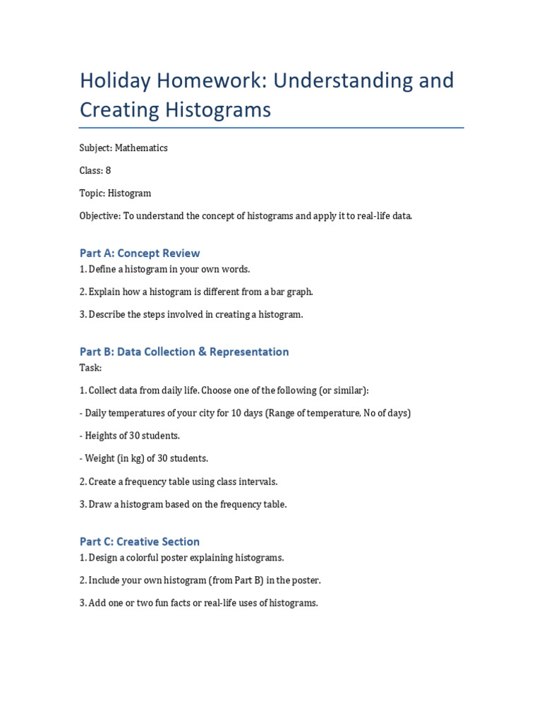 Class 8 Histogram project | PDF