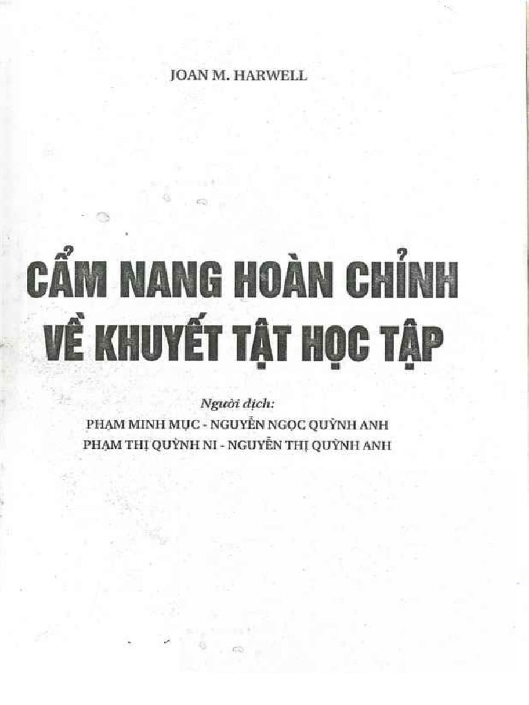 (123doc) Cam Nang Hoan Chinh Ve Khuyet Tat Hoc Tap Phan 1 | PDF