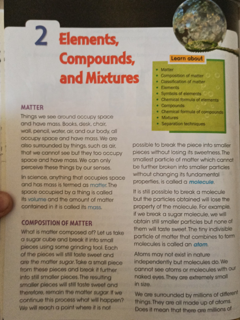 CH 2, Elements, Compounds & Mixtures | PDF