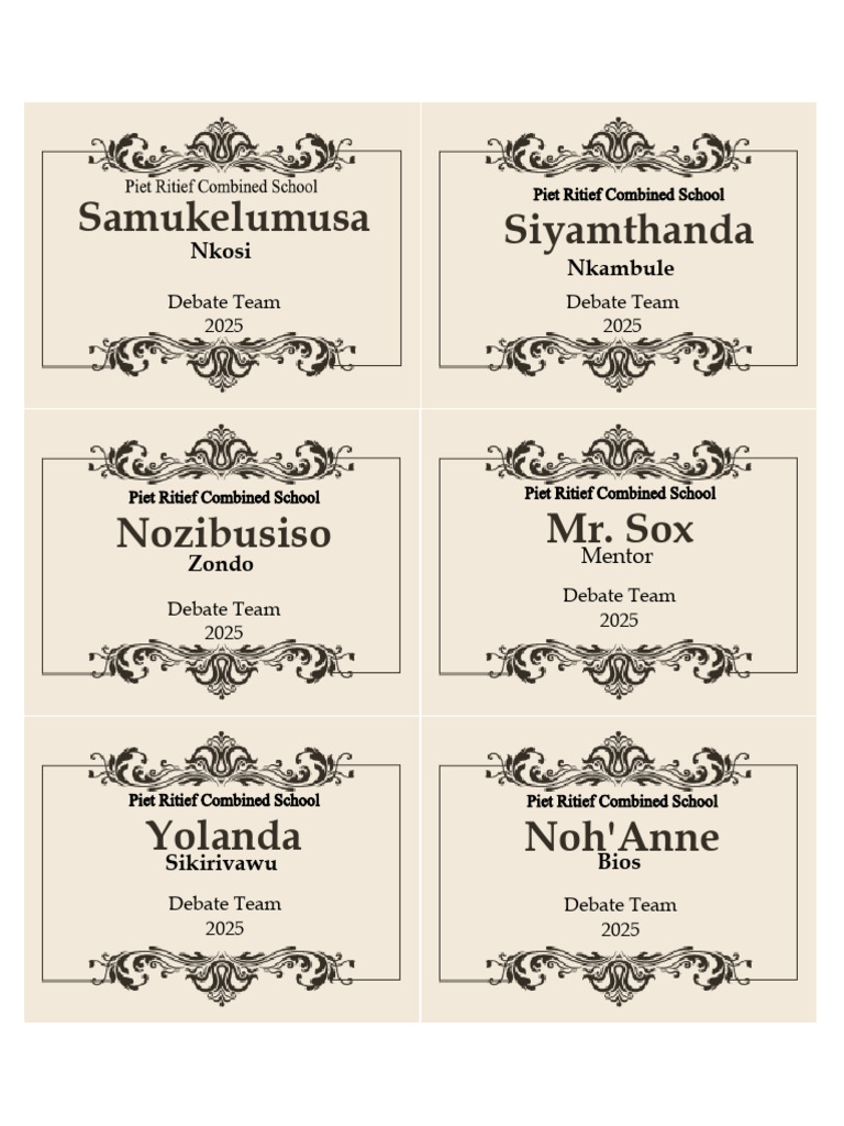 School Tags | PDF