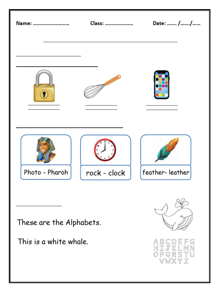 KG2 English MOCK Assessment | PDF